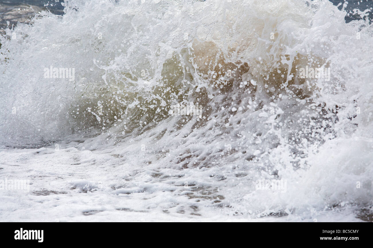 Sea surf great wave break on coastline Stock Photo - Alamy