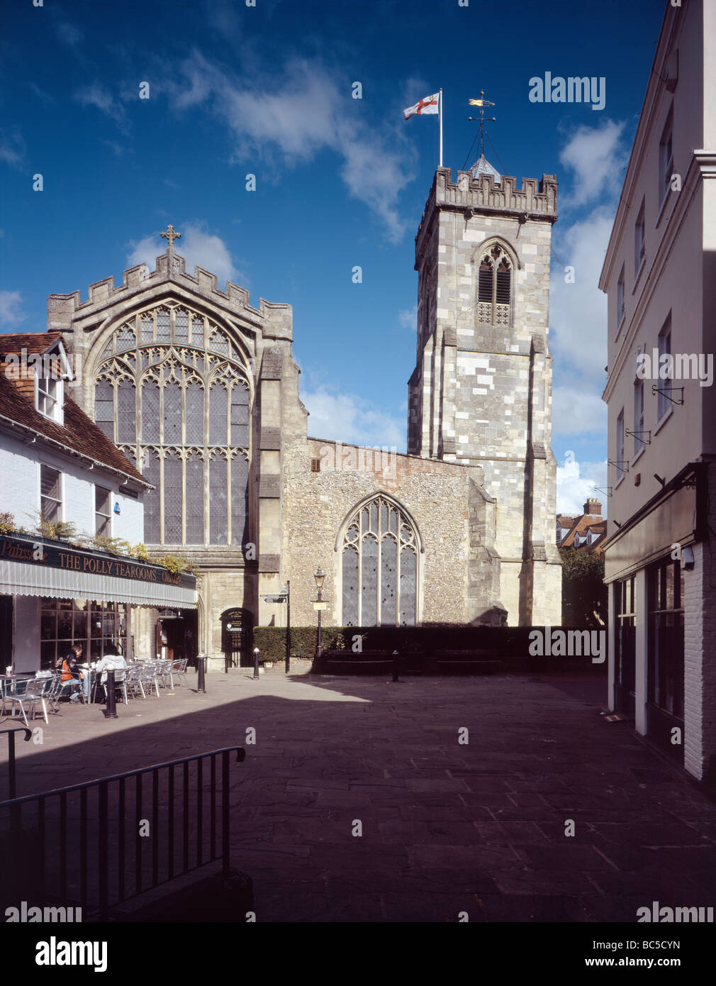 St Thomas Square and St Thomas's Church Salisbury Stock Photo - Alamy
