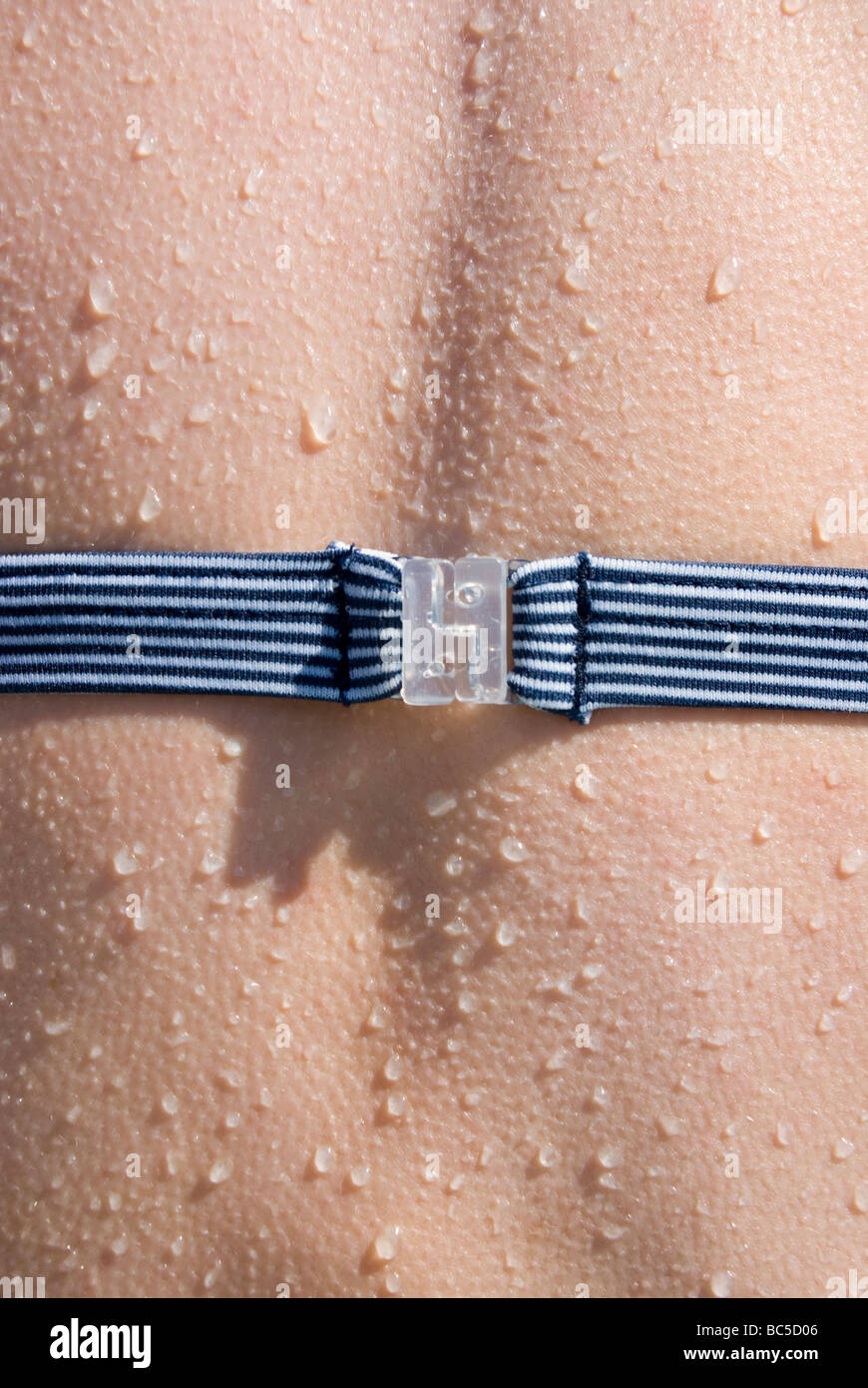 Greece, Ithaca, Woman wearing bikini, rear view Stock Photo - Alamy