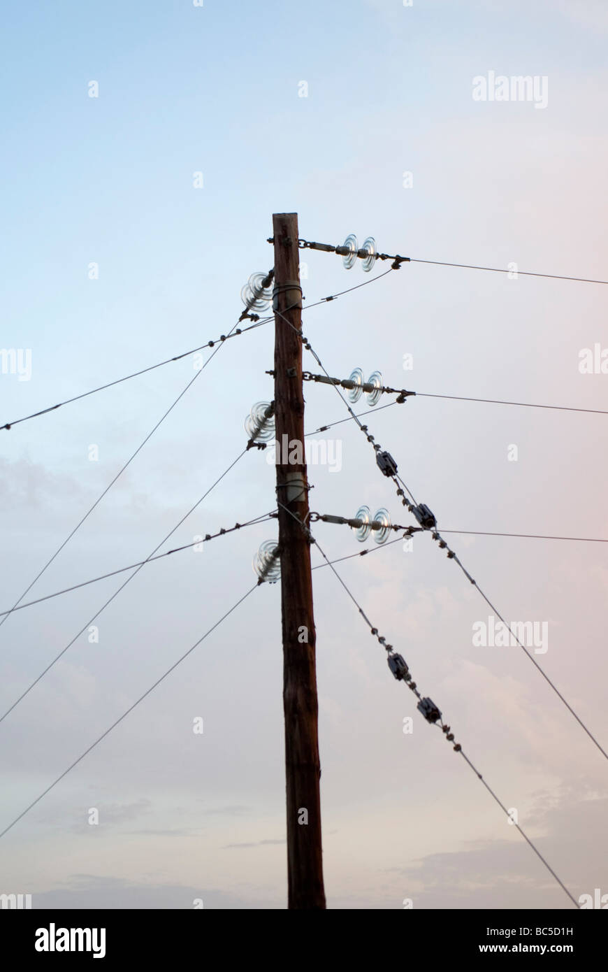 Greece, Ithaca, Power pole Stock Photo - Alamy