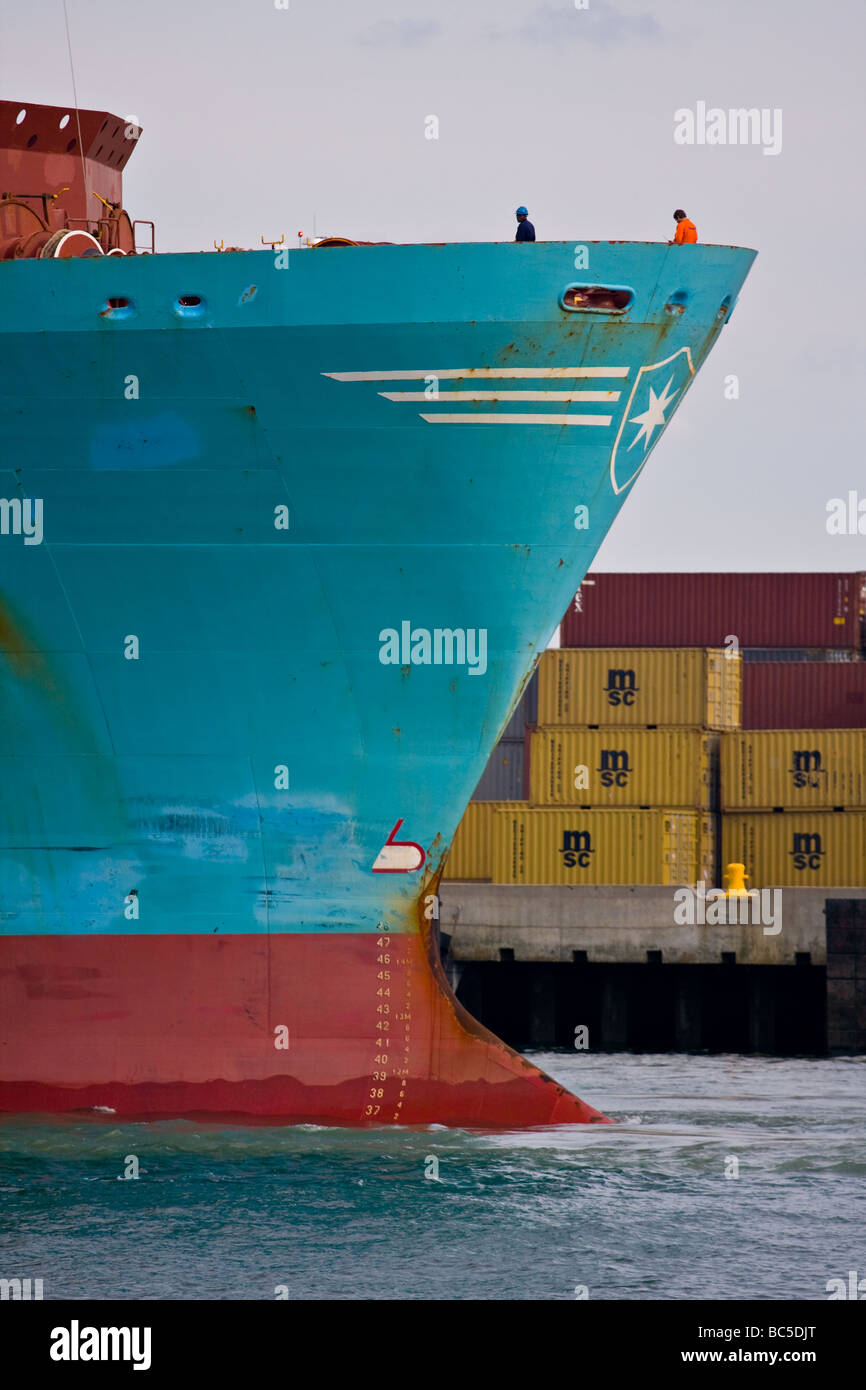 Bow of container ship hi-res stock photography and images - Alamy