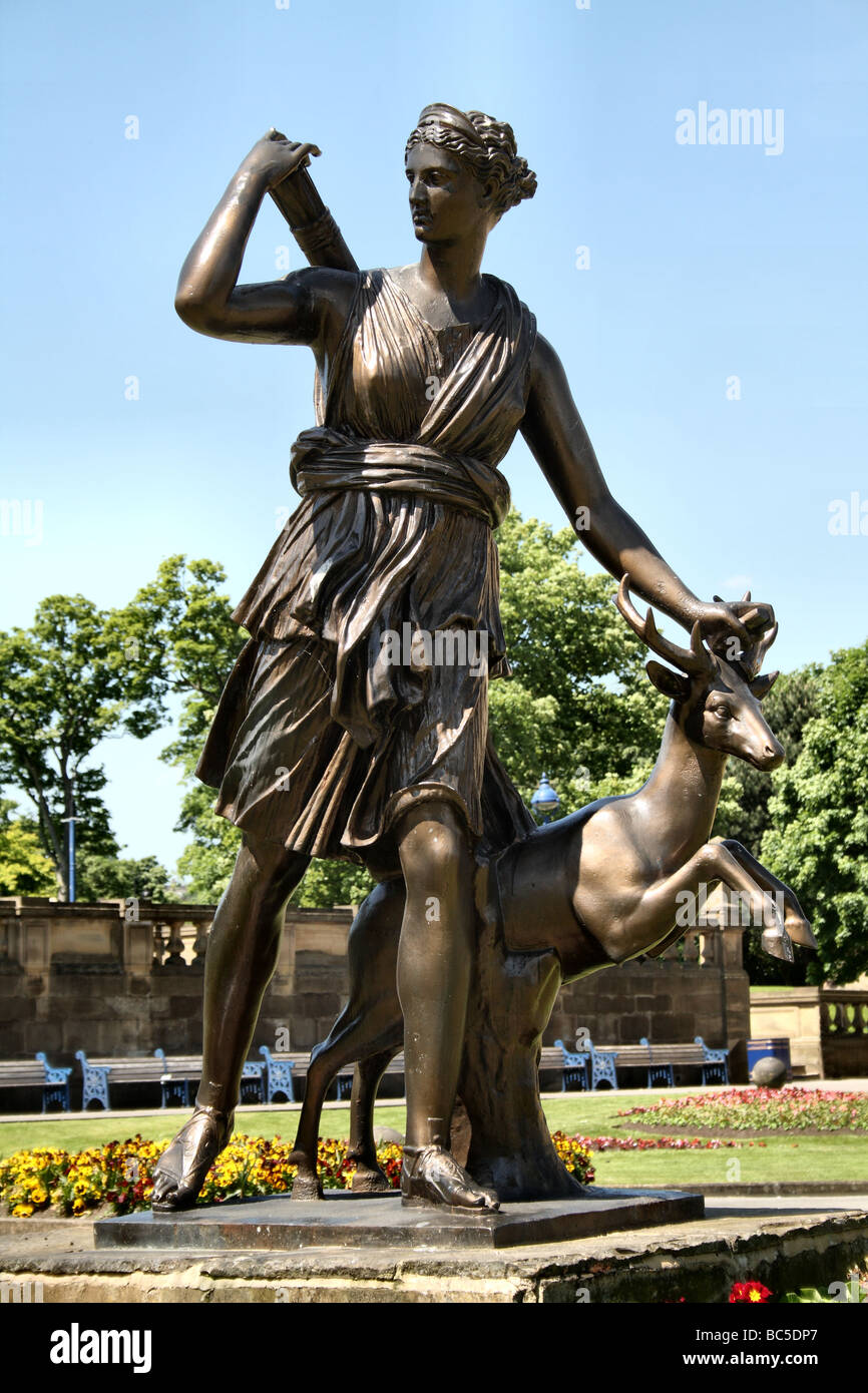 This statue of Diana (called Artemis by the Greeks) goddess of the hunt ...