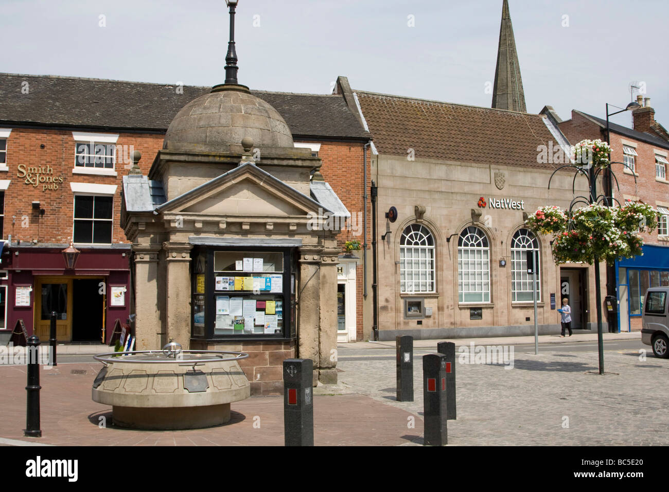 Uttoxeter market town centre high street Staffordshire england uk gb ...