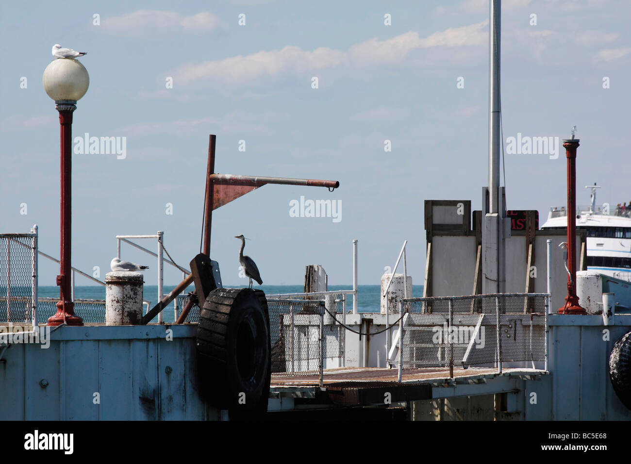 Lake Erie island Put in Bay in Ohio USA US Ferry boat at in the dock ...
