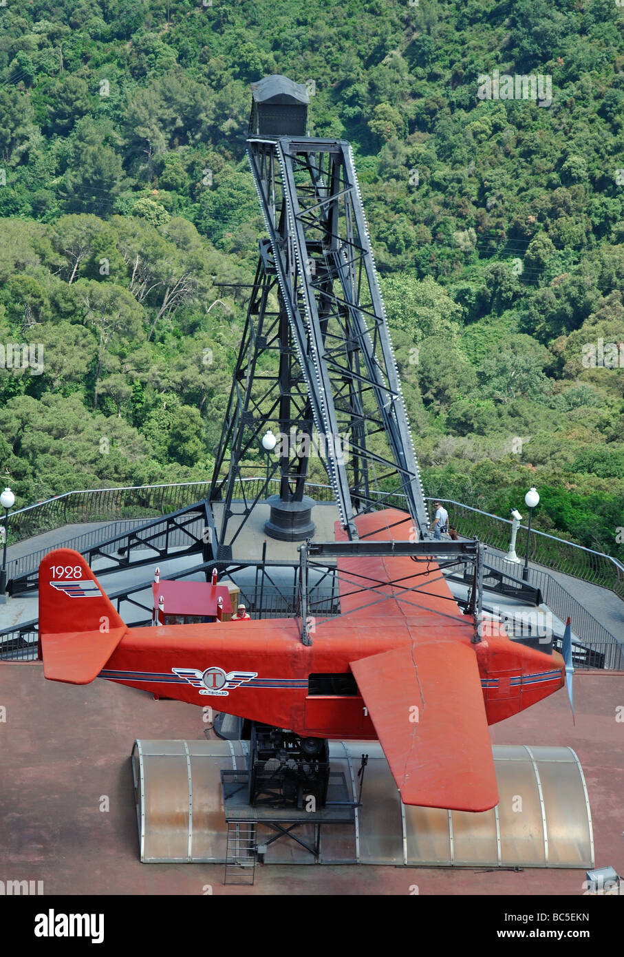 The Red Plane at the Parc d'Atracciones Tibidabo, Barcelona, Spain ...