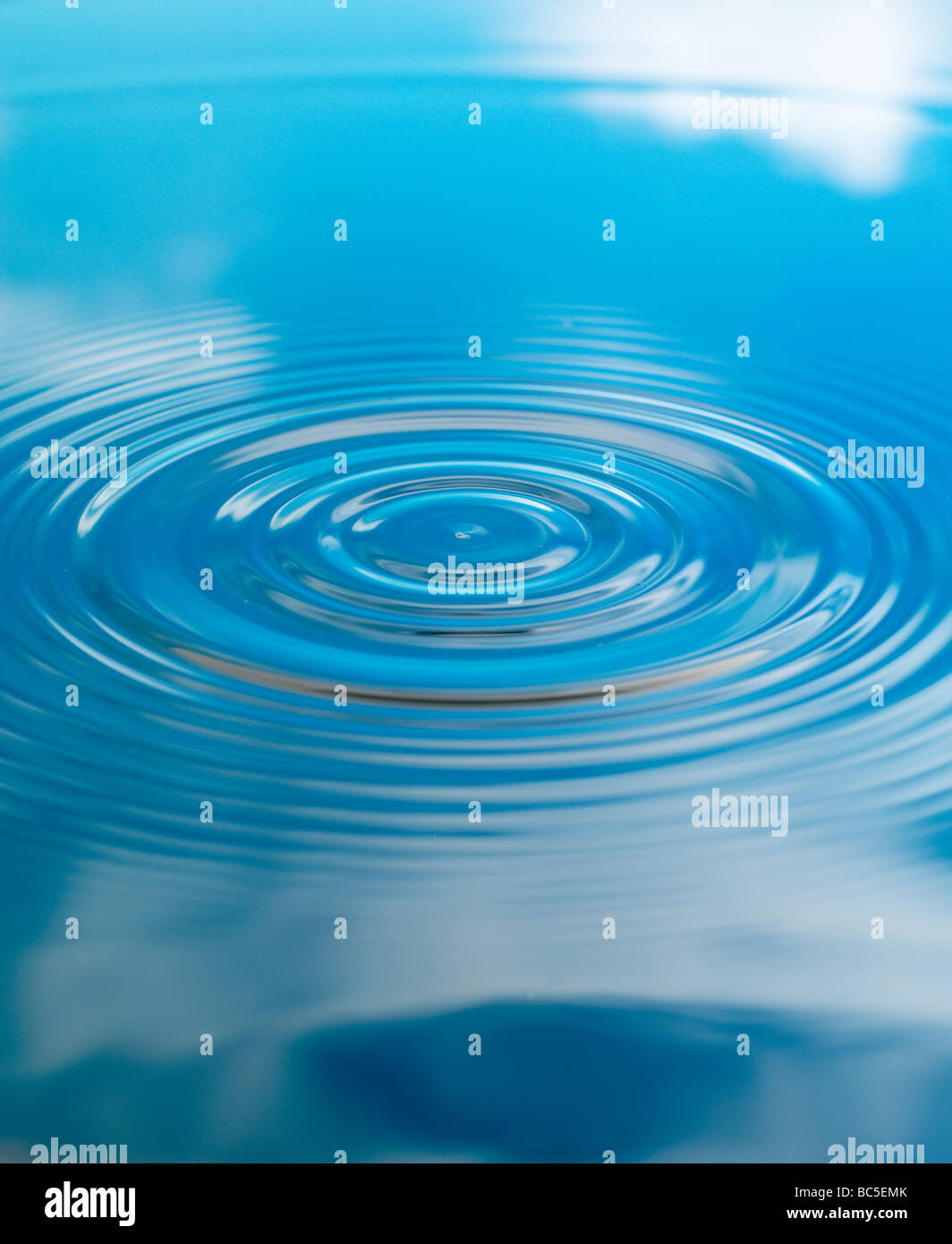 water drop in sky reflecting clouds Stock Photo - Alamy