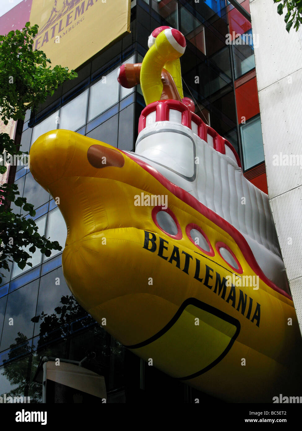 Entrance with Yellow Submarine to The Beatles Museum in Hamburg Germany ...