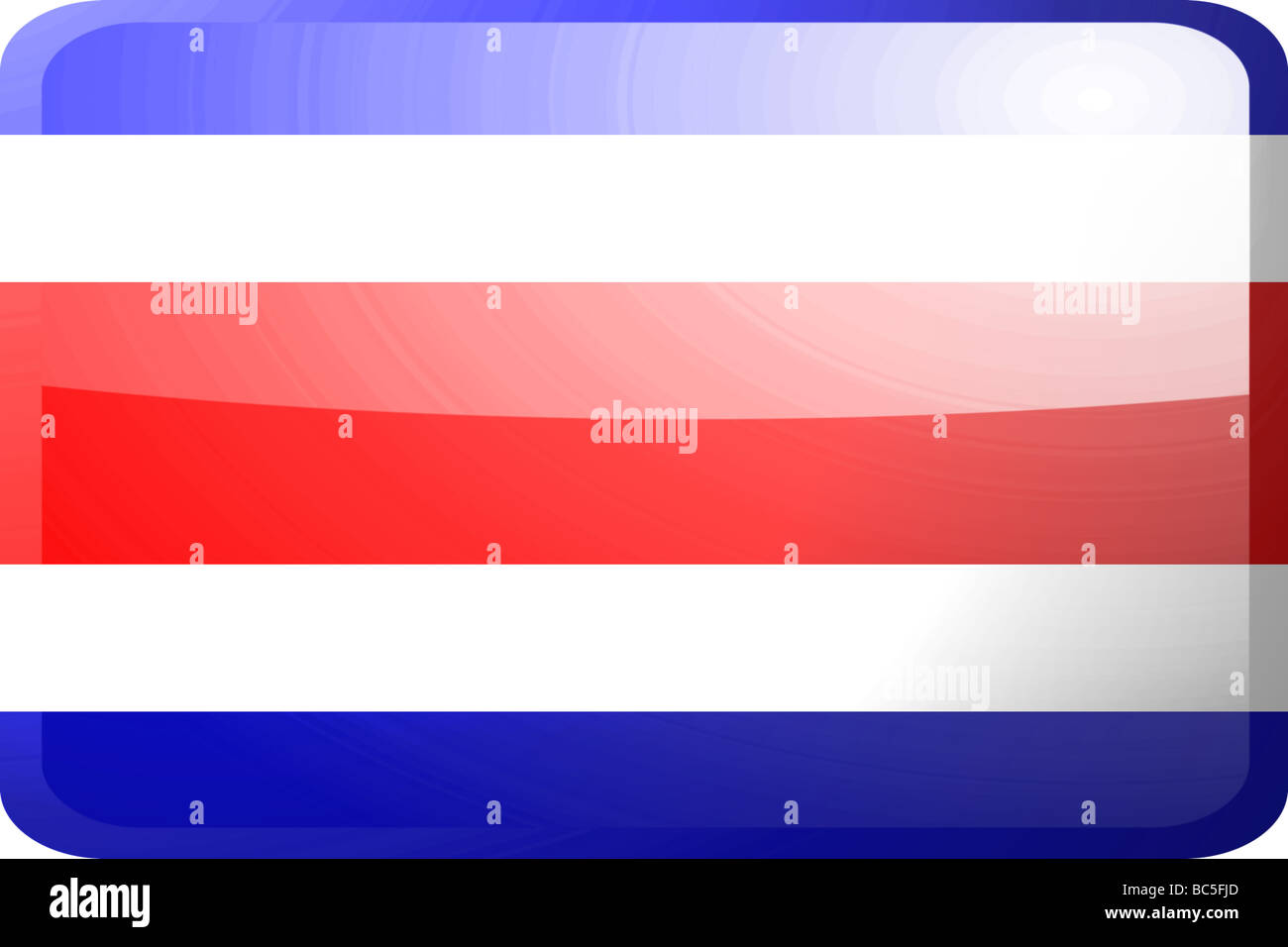 Flag of Costa Rica national country symbol illustration glossy button ...