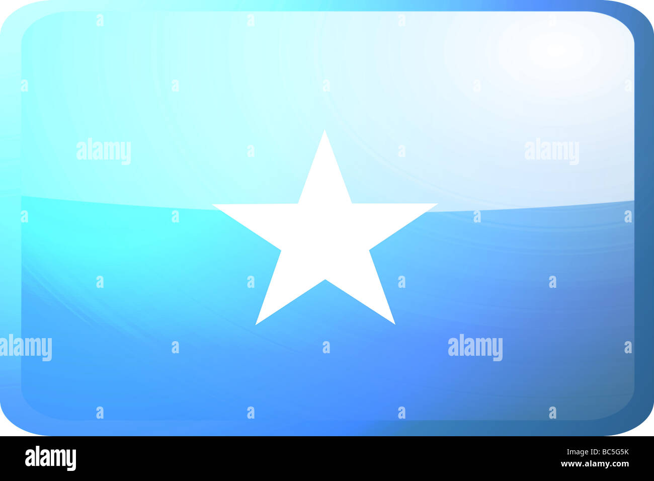 Flag of Somalia national country symbol illustration glossy button icon ...