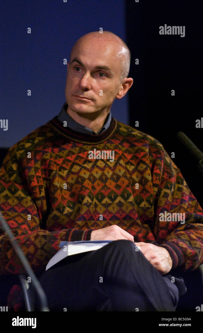 David Mackay British scientist in a climate change debate at Hay ...