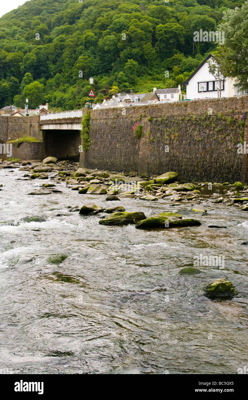 A View Up The River Lyn To The Bridge Where The West Lyn River Joins ...