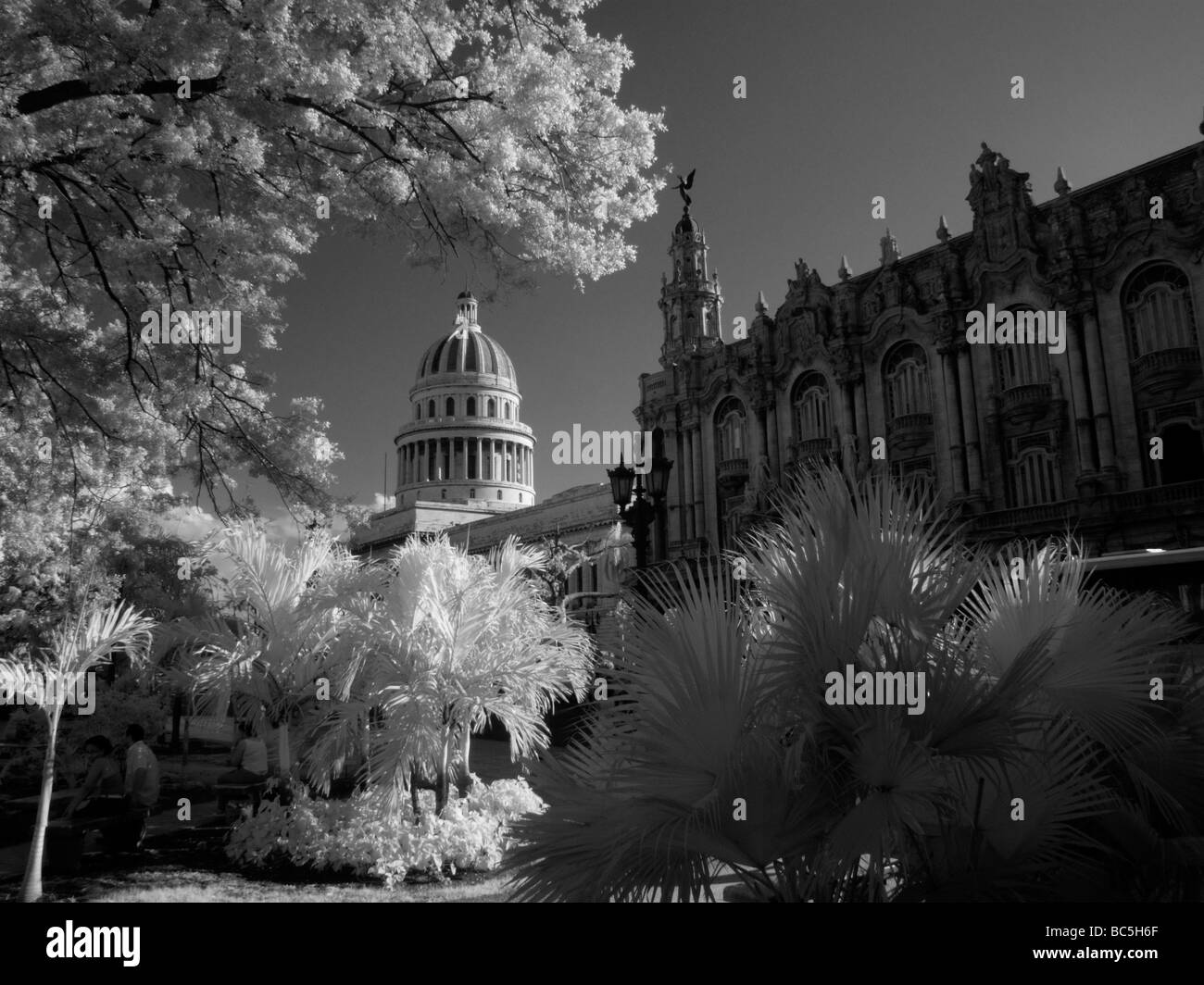 Infra red of Capitol building dome in Havana Habana Cuba Stock Photo ...