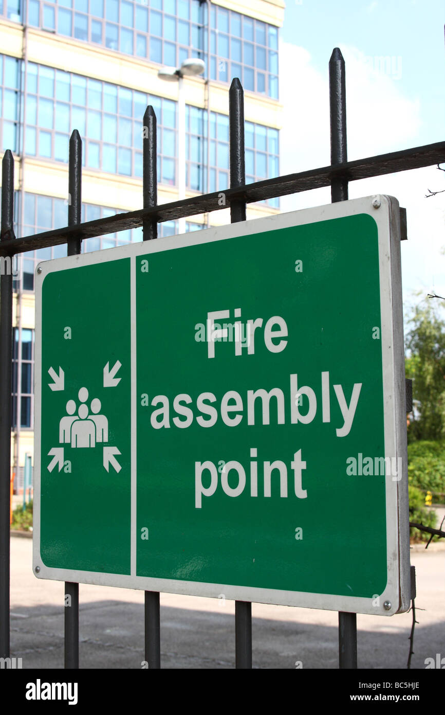Fire assembly point sign hi-res stock photography and images - Alamy