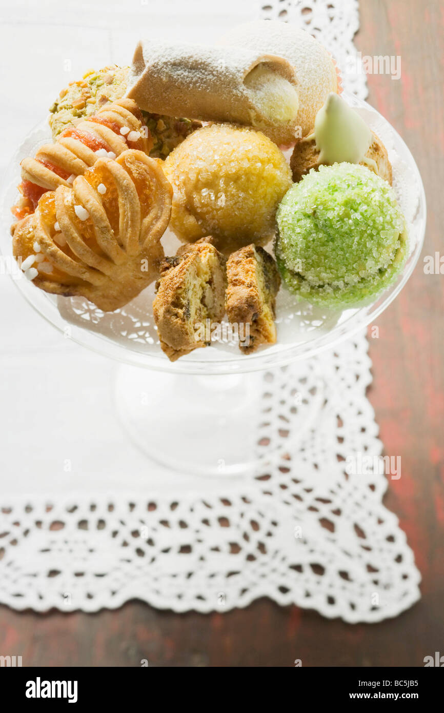 Assorted small pastries Stock Photo - Alamy