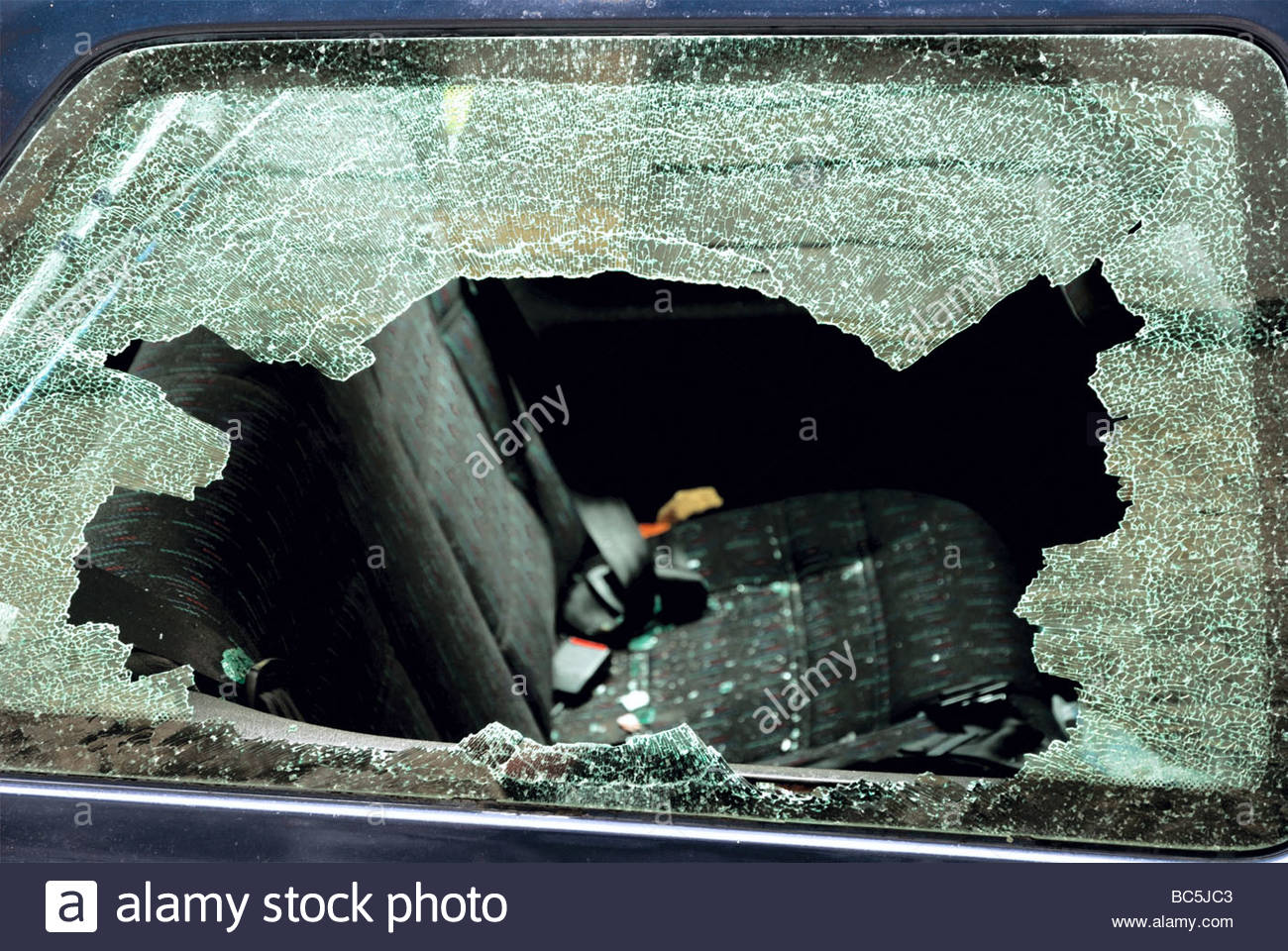 Broken Car Window Stock Photos & Broken Car Window Stock Images - Alamy