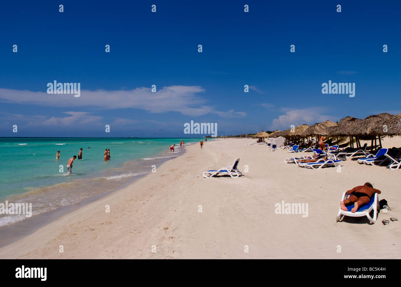 Beautiful blue water and beaches of Cubas best beach called Varadero in ...