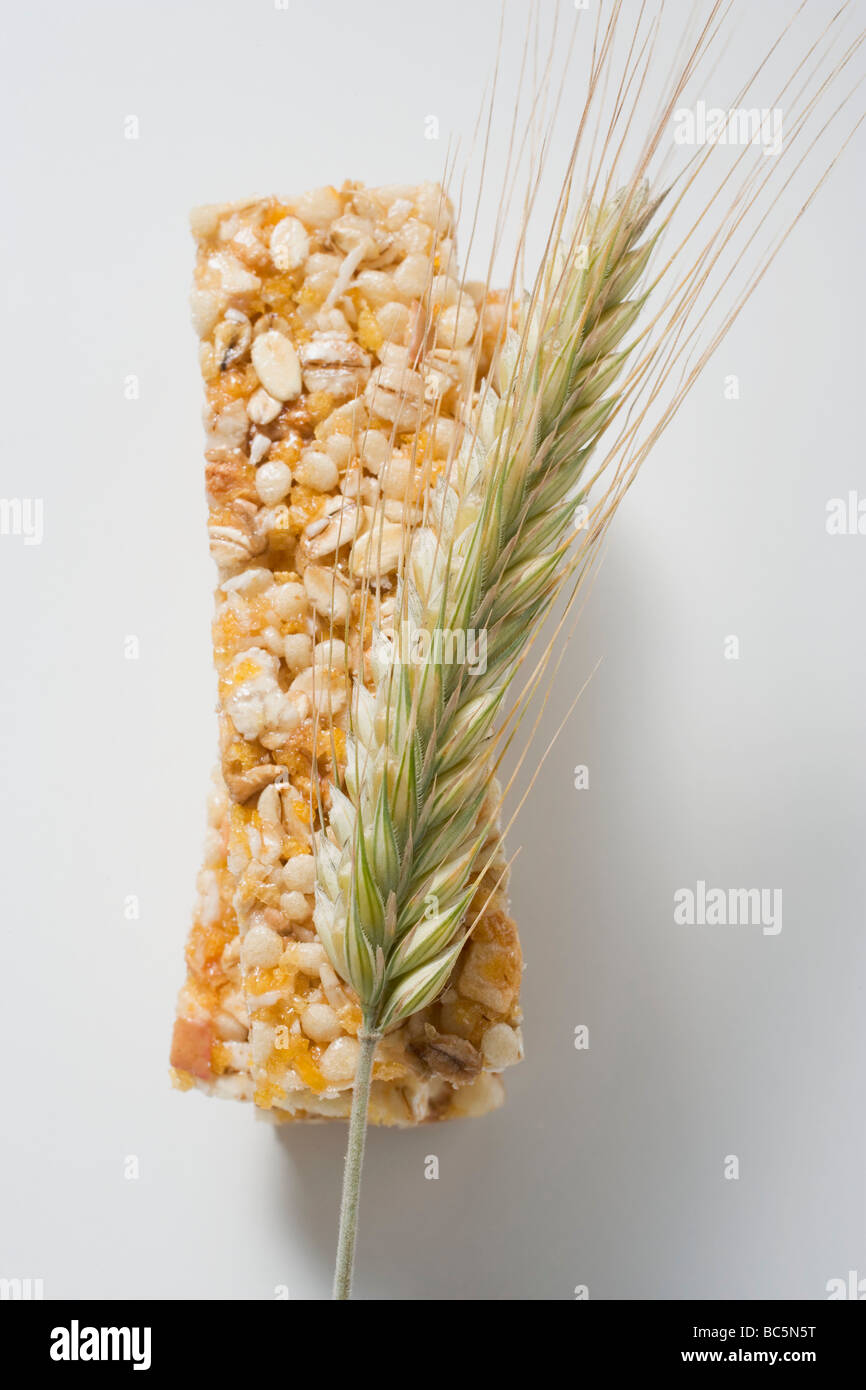 Muesli bars with ear of barley Stock Photo - Alamy