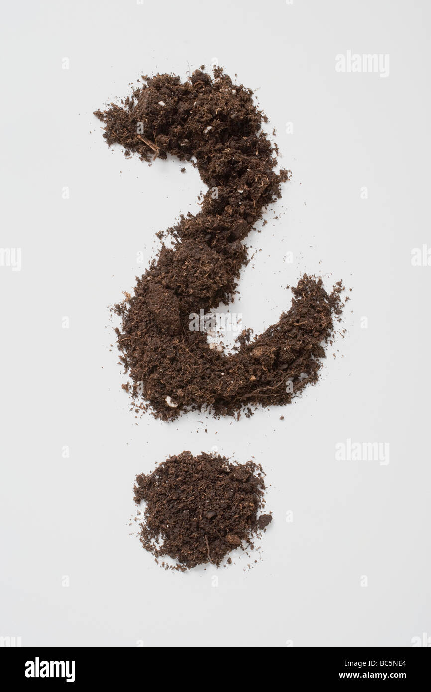 Soil forming a question mark Stock Photo - Alamy
