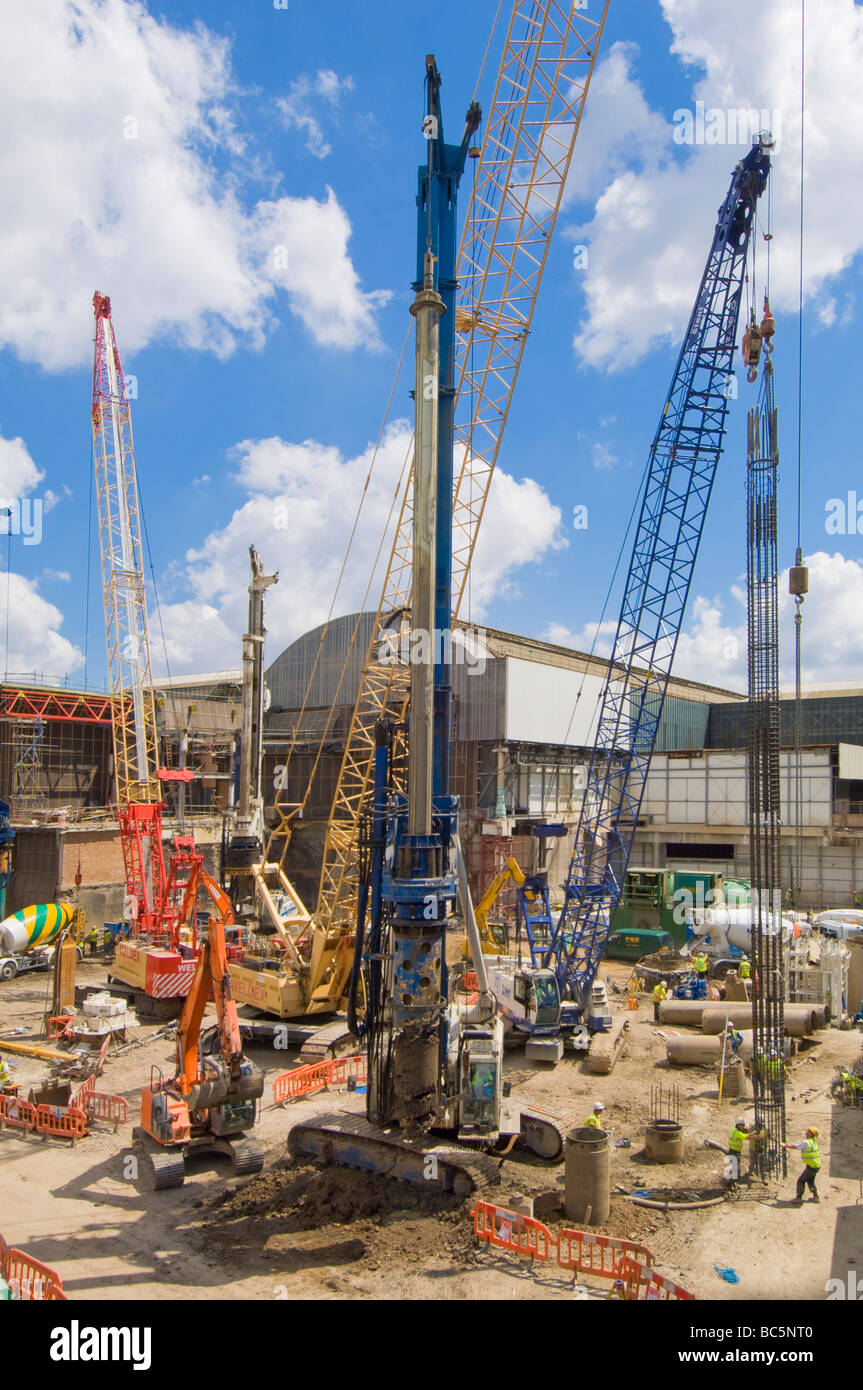 The construction site of the Shard building near London Bridge during ...