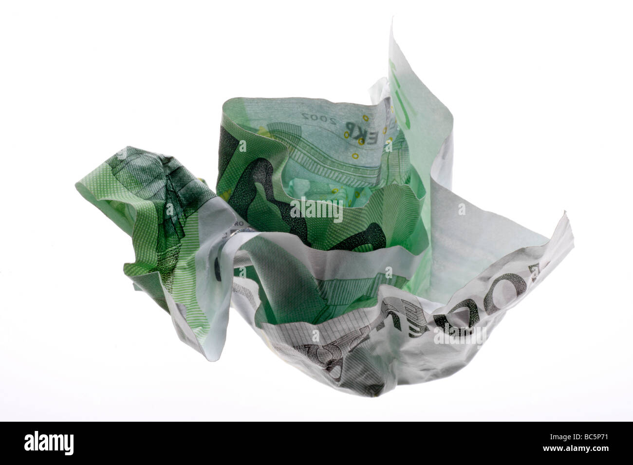Crumpled 100 Euro bank note, close-up Stock Photo - Alamy