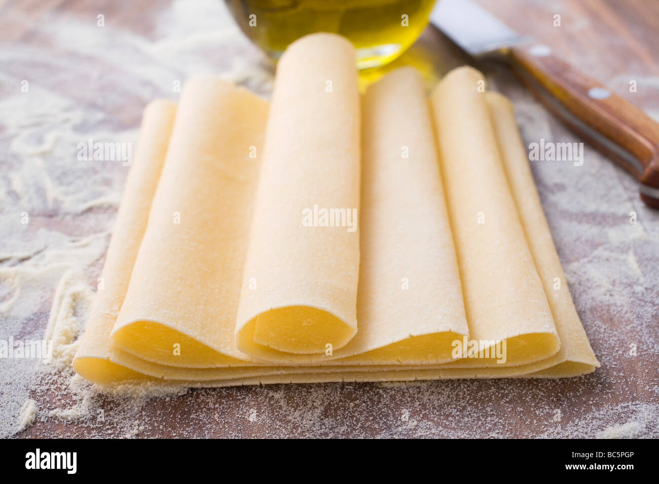 Sheet of pasta dough Stock Photo - Alamy