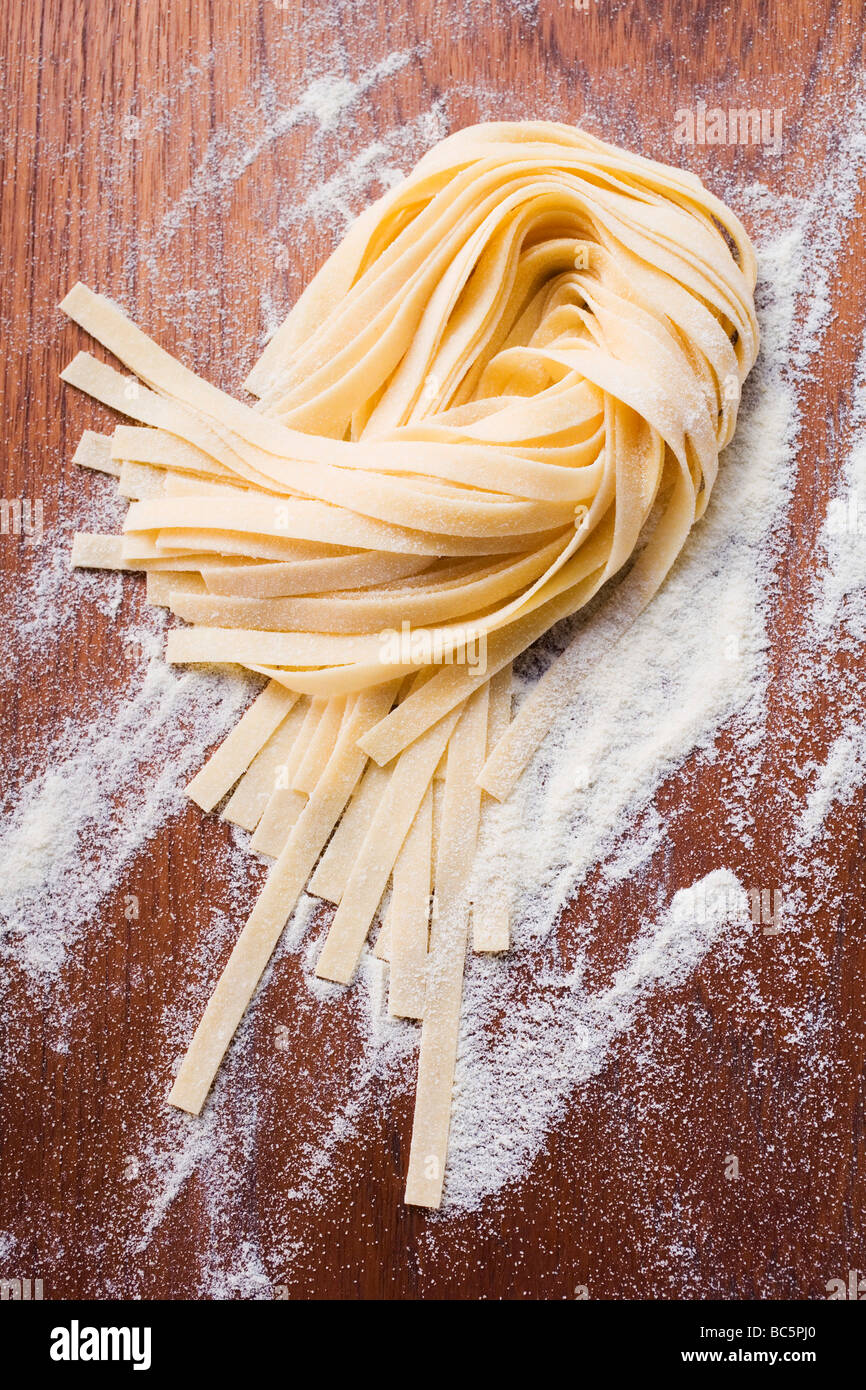 Home-made ribbon pasta Stock Photo - Alamy
