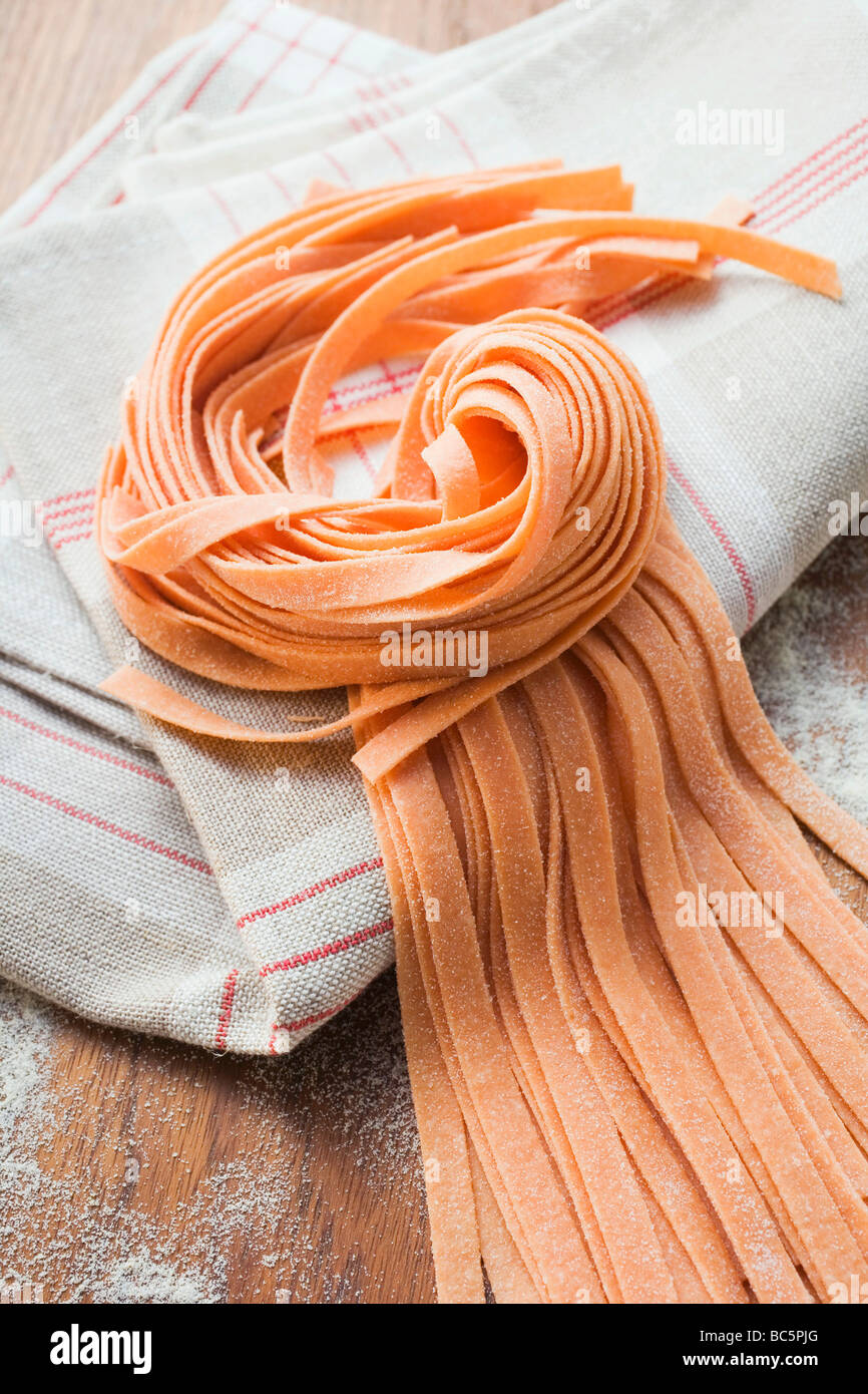 Red ribbon pasta Stock Photo - Alamy