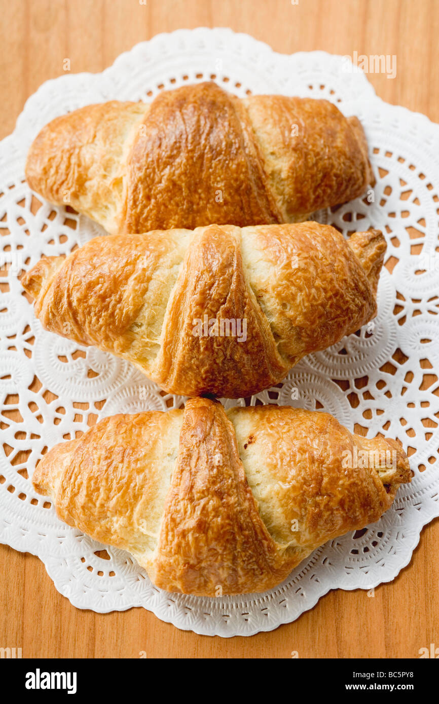 Three croissants Stock Photo - Alamy