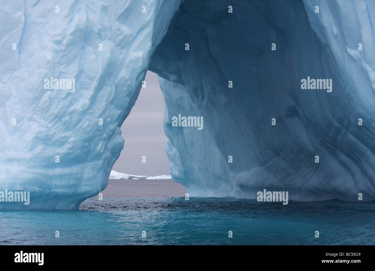 Antarctica, Crack in iceberg Stock Photo - Alamy