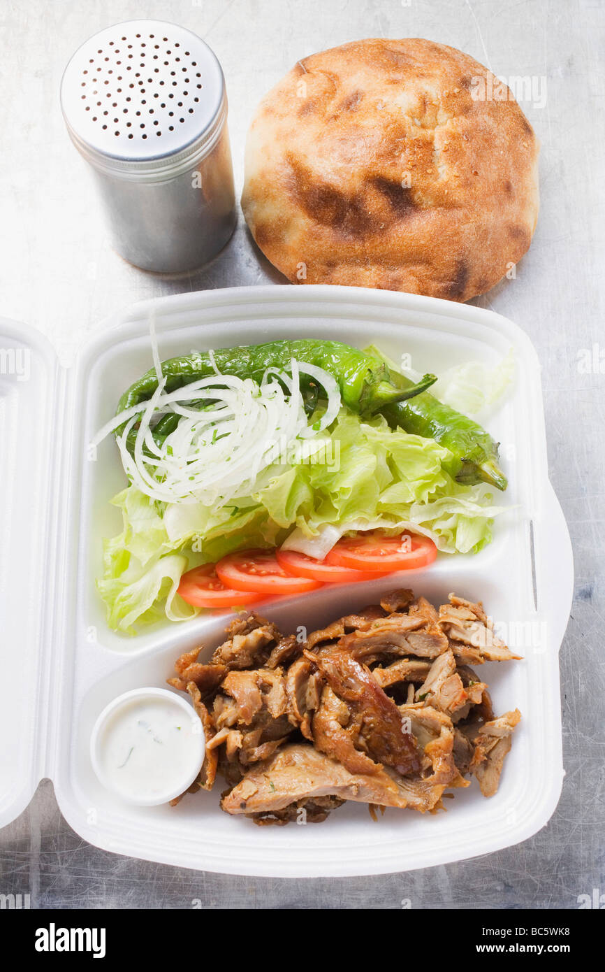 Take away doner kebab salad hi-res stock photography and images - Alamy