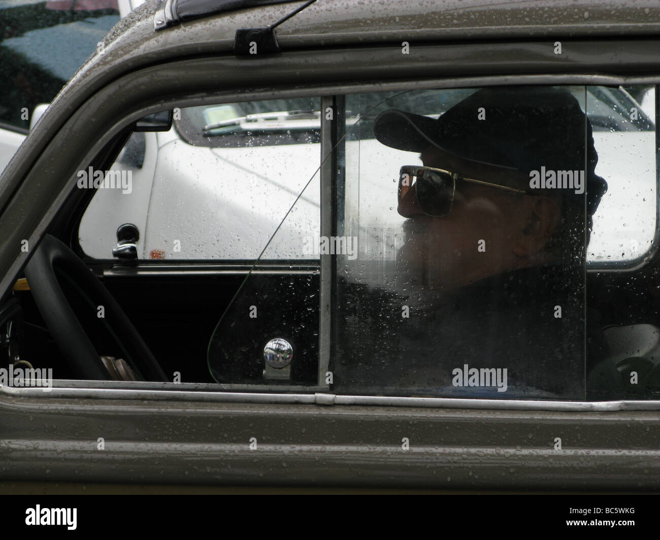 man in car at vintage car rally in italy Stock Photo - Alamy
