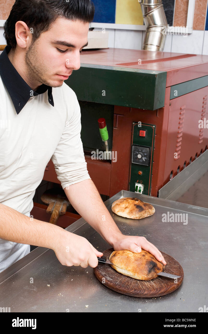 Young chef pita bread hi-res stock photography and images - Alamy