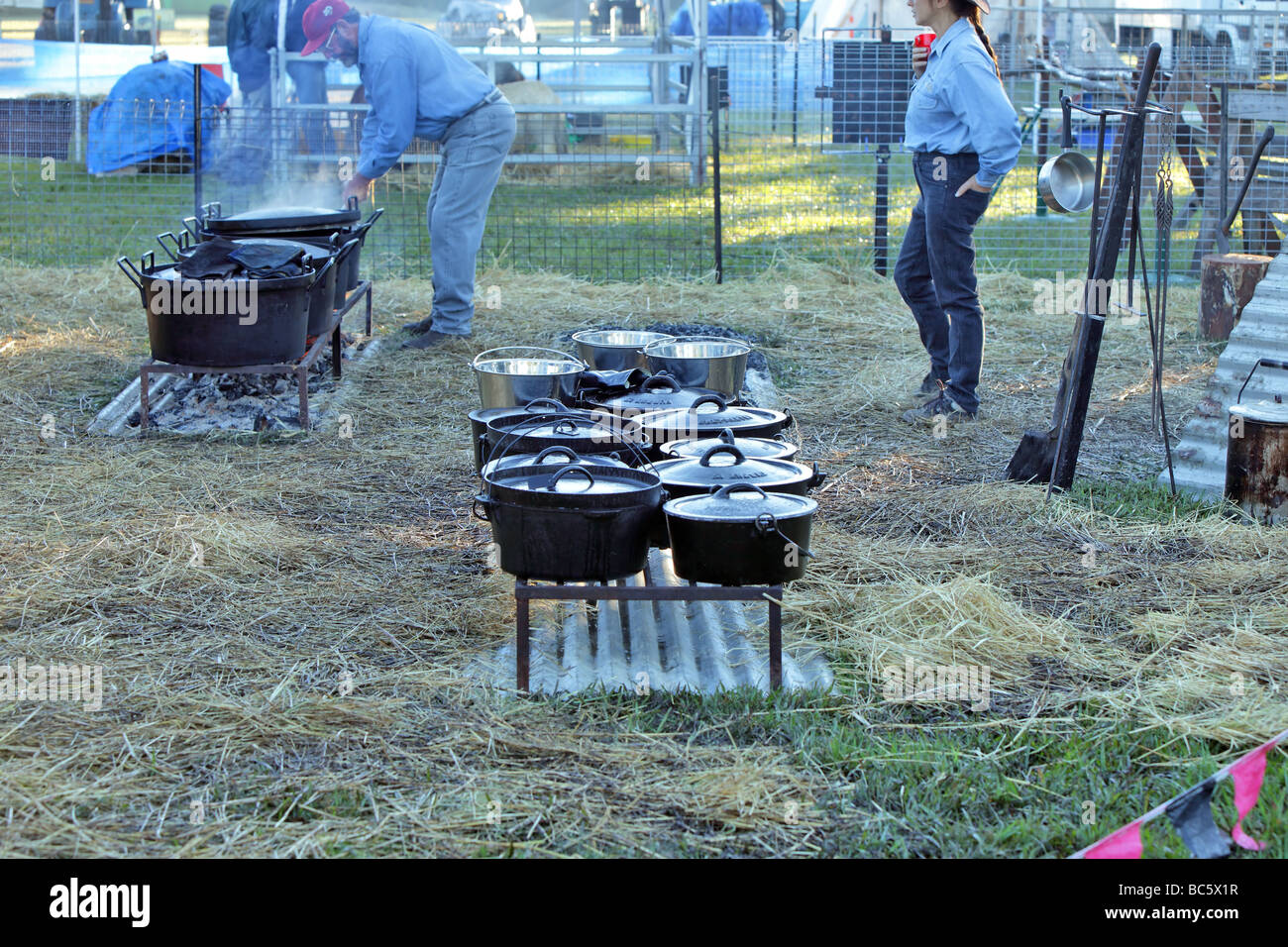 Cowboy Cooking Equipment Open Fire