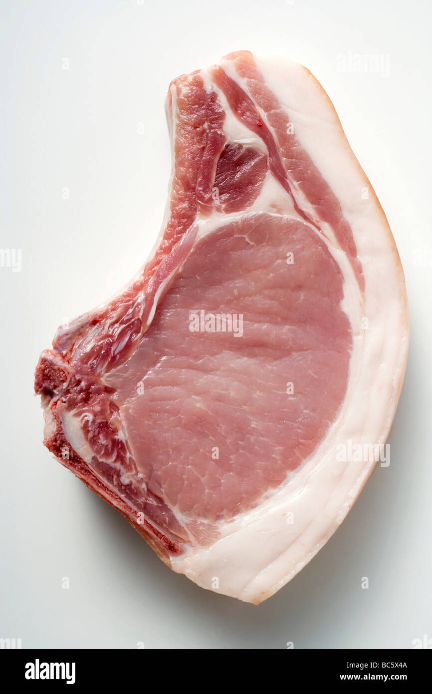 Raw pork chop Stock Photo - Alamy