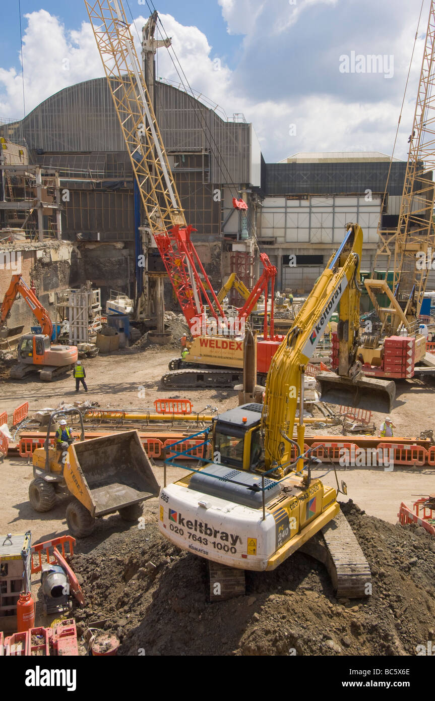 The construction site of the Shard building near London Bridge during ...