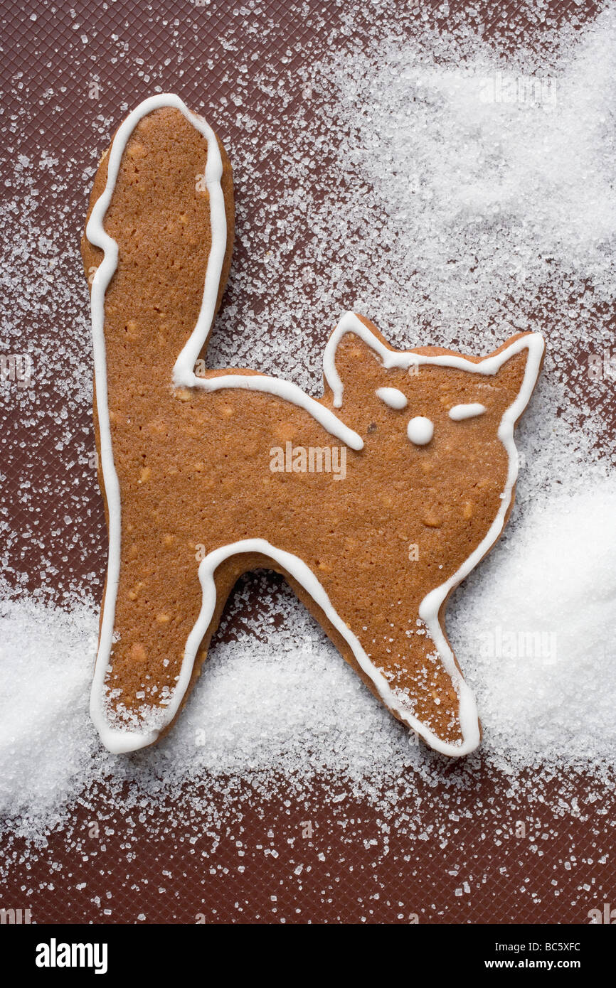 A gingerbread cat Stock Photo - Alamy