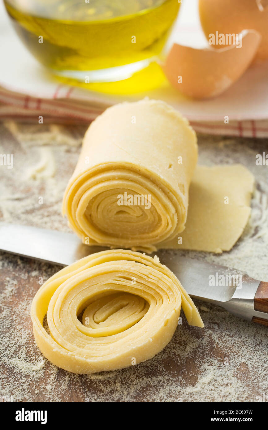 Home-made ribbon pasta Stock Photo - Alamy