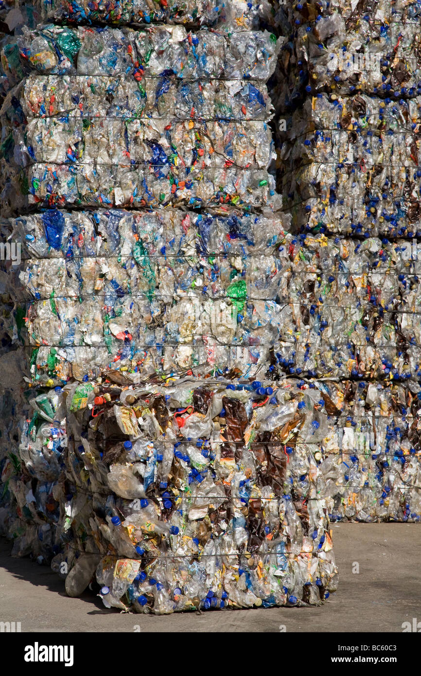 Landfill site, Stacks of plastic waste Stock Photo - Alamy