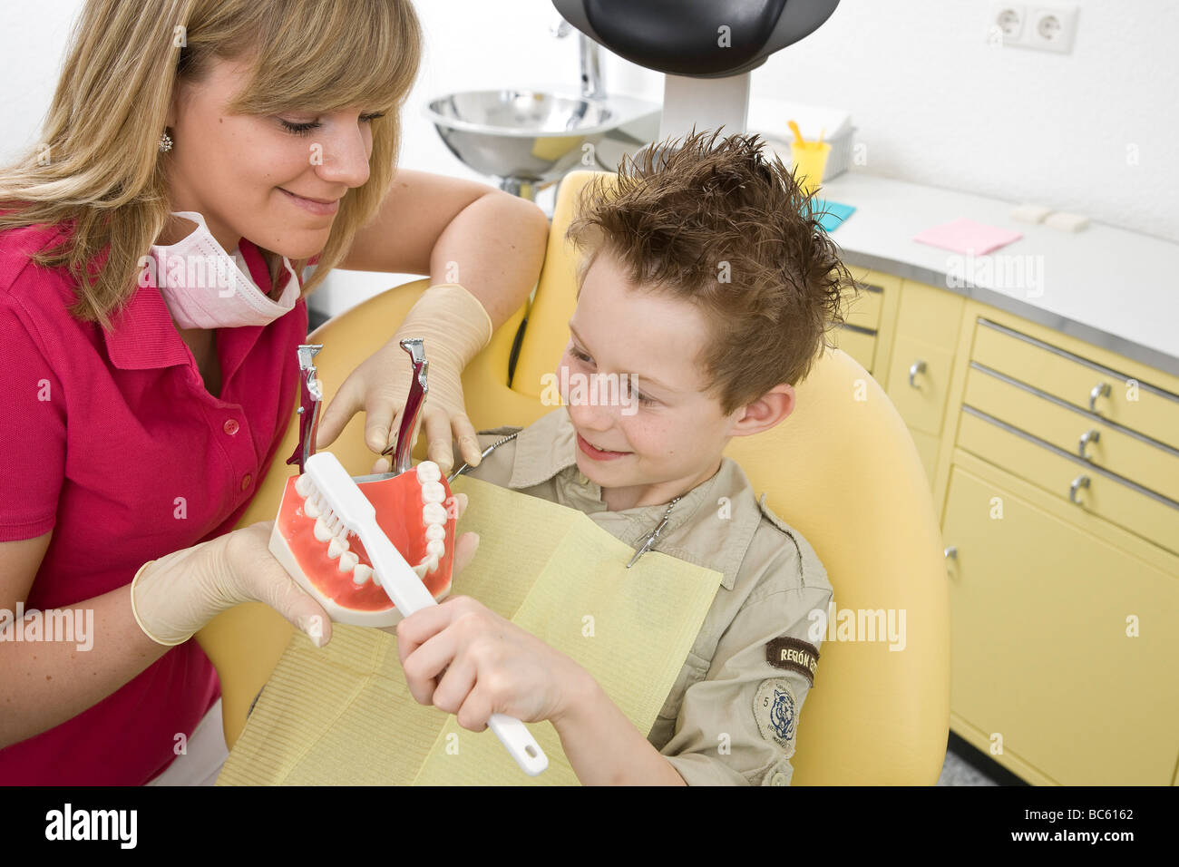 Boy at dentist Stock Photo - Alamy