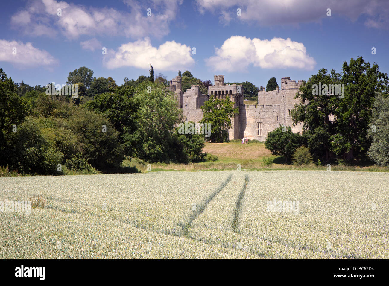 Bodiam Castle taken from a public footpath Stock Photo - Alamy