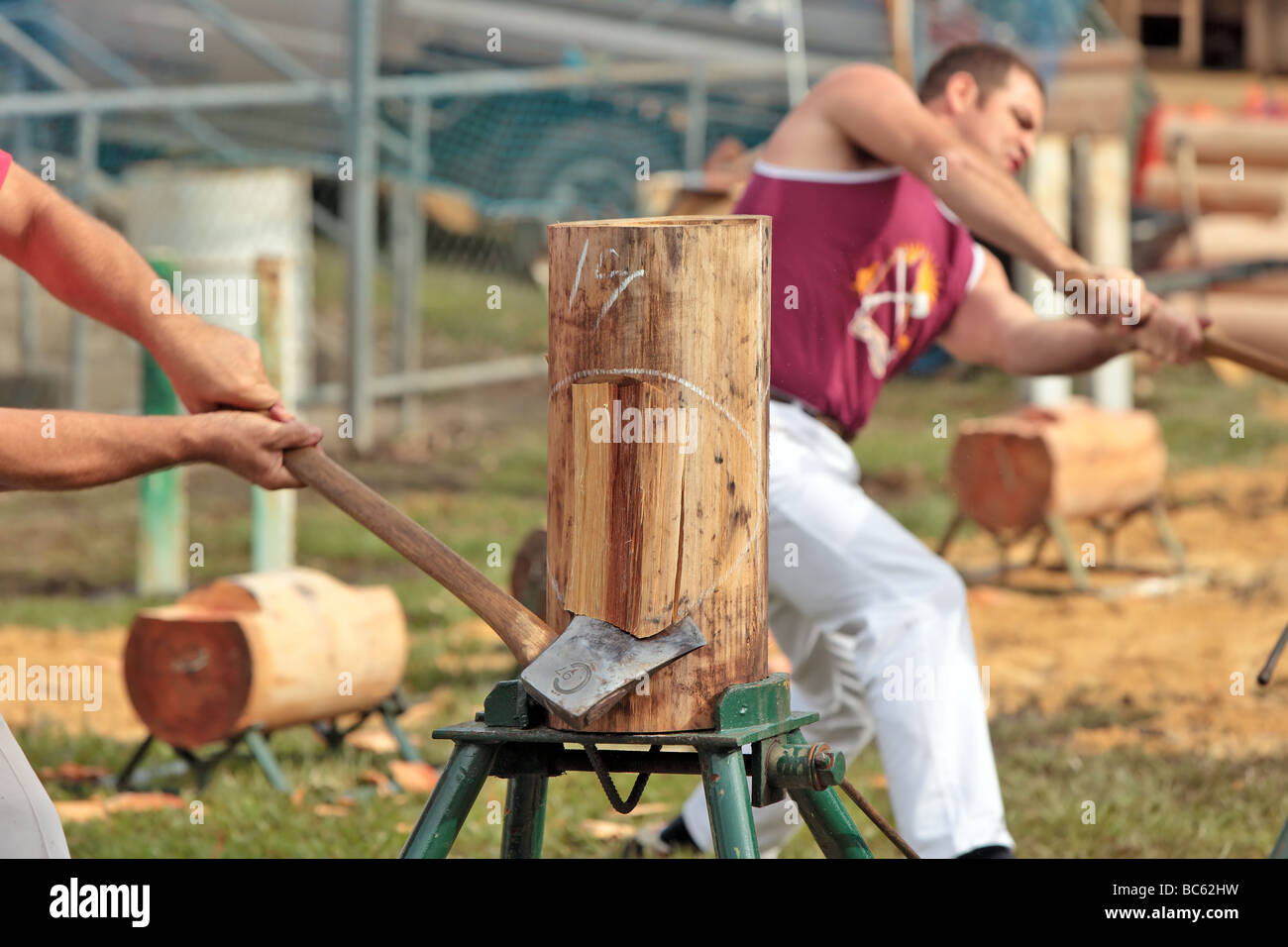 Wood chopping competition hi-res stock photography and images - Alamy