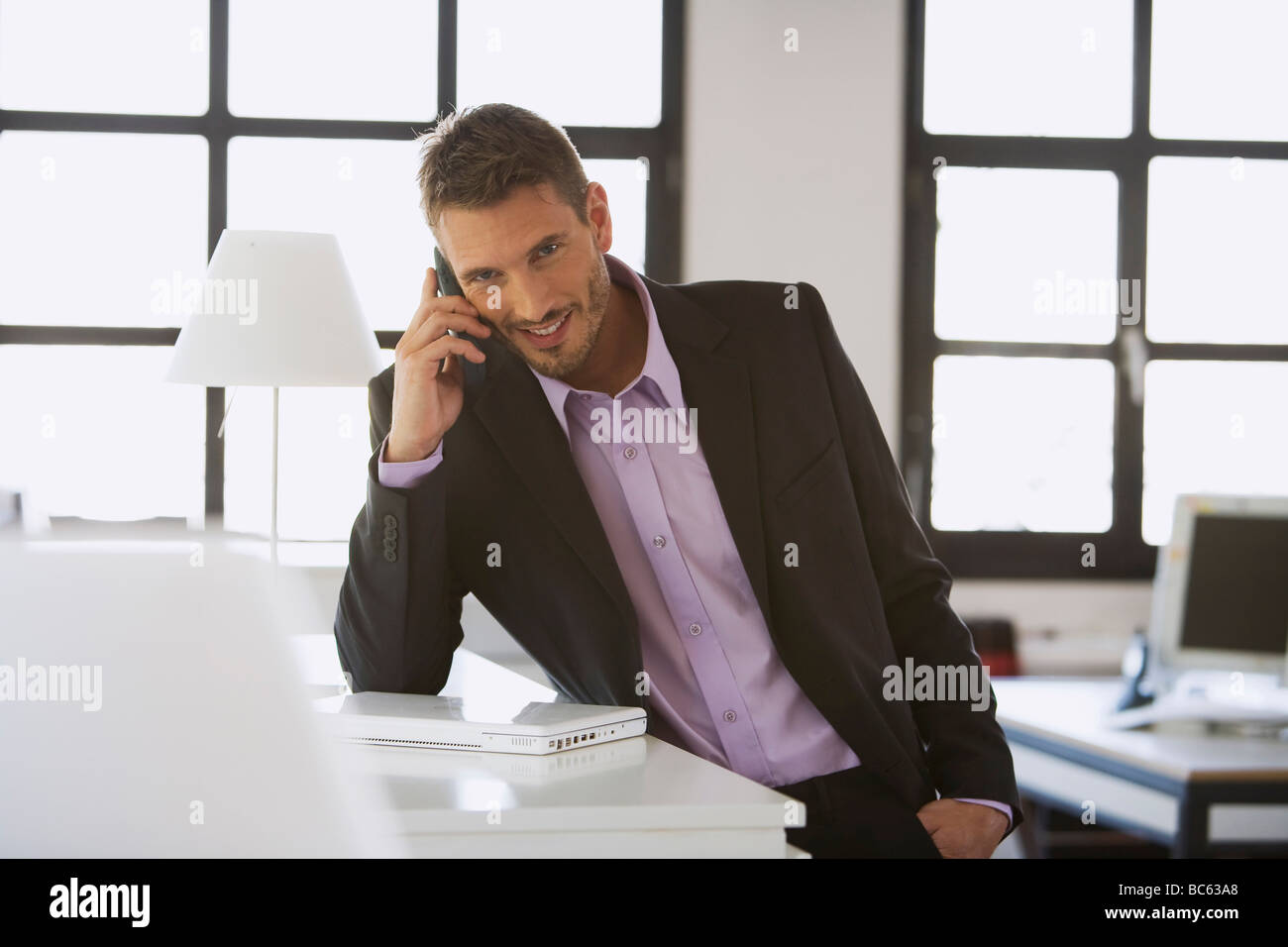 Portrait business man using phone hi-res stock photography and images ...