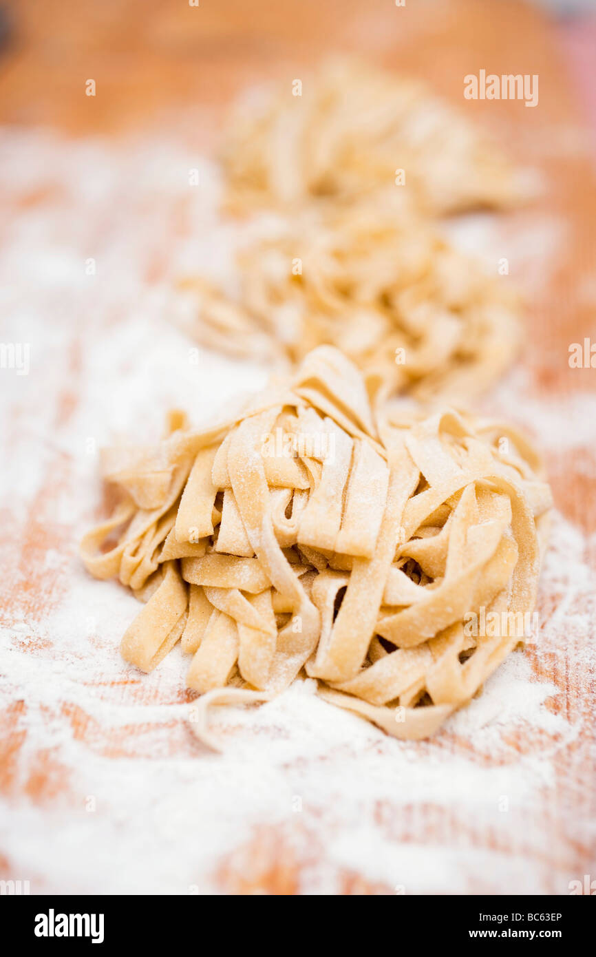 Home-made ribbon pasta Stock Photo - Alamy
