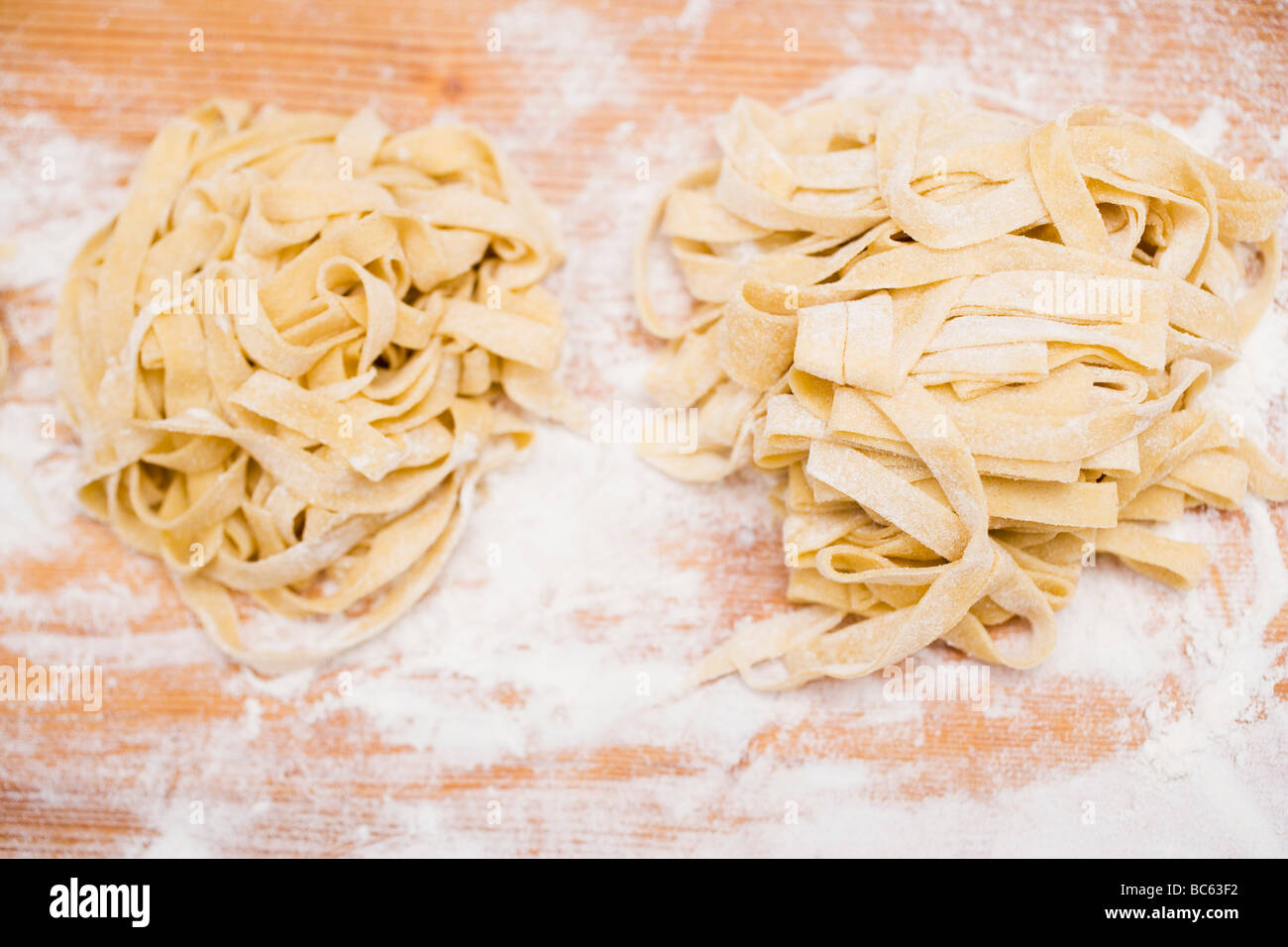 Home-made ribbon pasta Stock Photo - Alamy