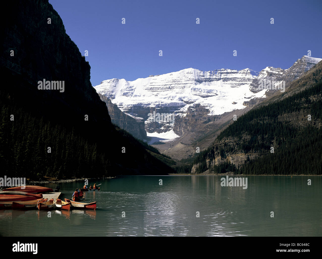 Lake Louise, Banff National Park, British Columbia Canada Stock Photo ...