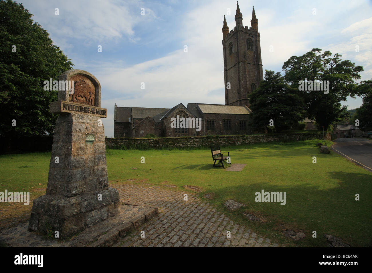 Widecombe in the Moor Church, Dartmoor, Devon, England, UK Stock Photo ...