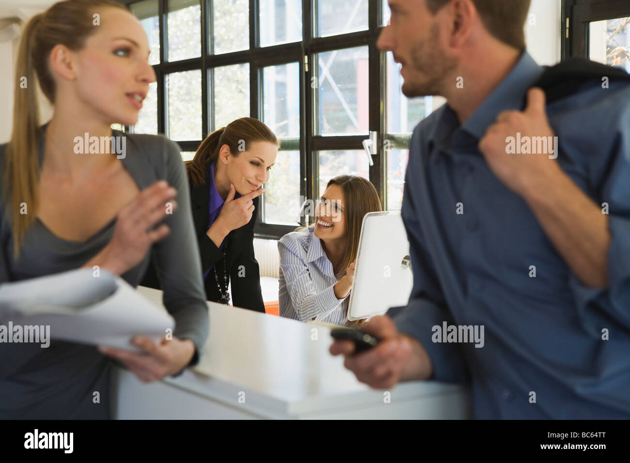 Group adults using computers in hi-res stock photography and images - Alamy