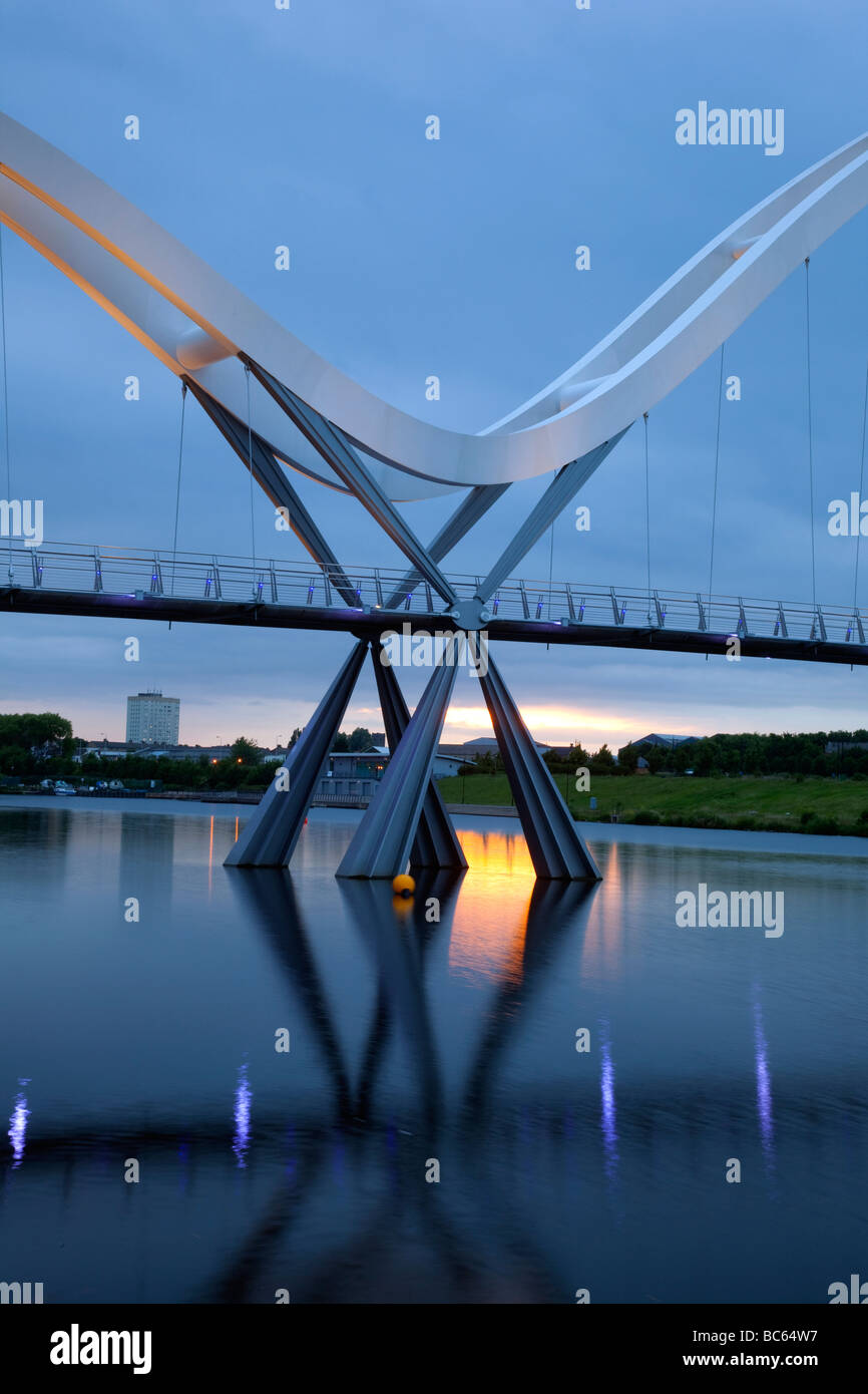 Infinity pedestrian and cycle bridge. Footbridge with mathematical ...