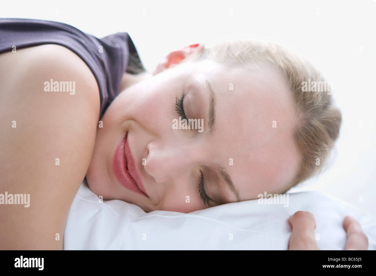 Young woman sleeping, portrait Stock Photo - Alamy