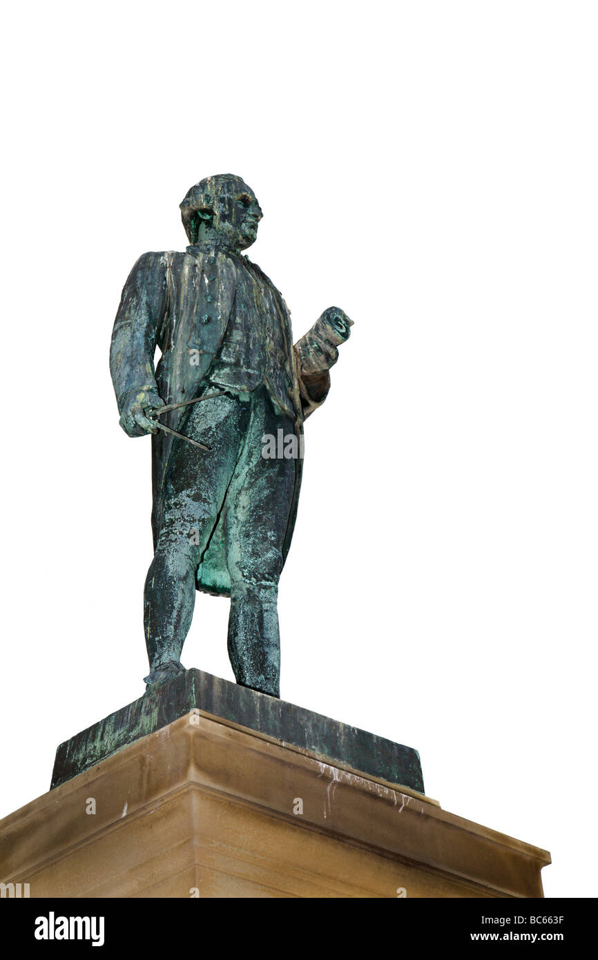 Captain Cook monument, Whitby, cut-out Stock Photo - Alamy